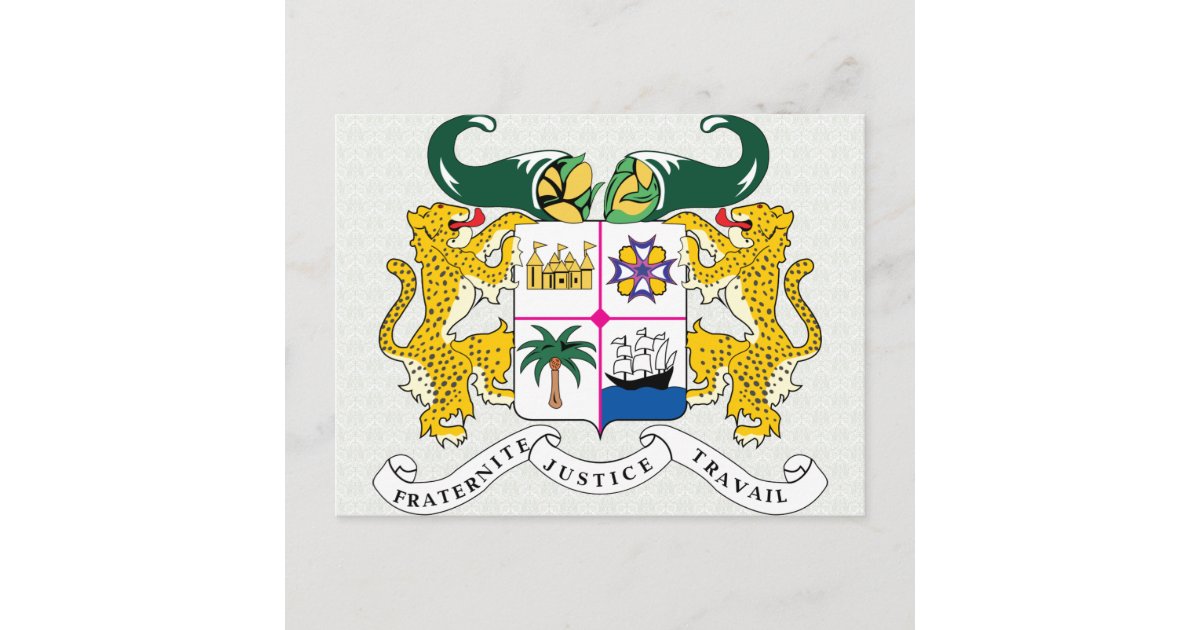 Benin Coat of Arms detail Postcard | Zazzle