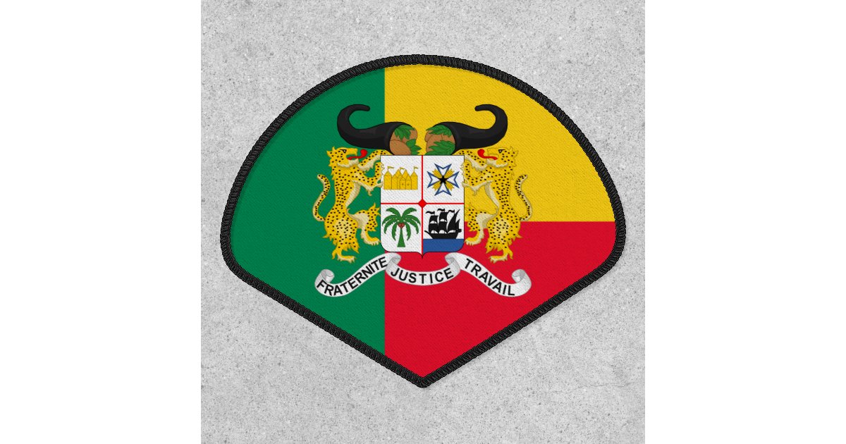 Beninese Flag & Coat of Arms, Flag of Benin Patch | Zazzle