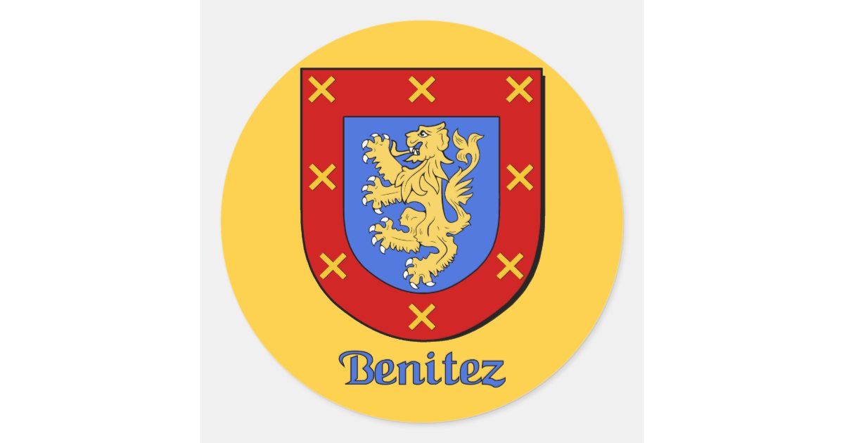 Benitez Family Shield Stickers | Zazzle