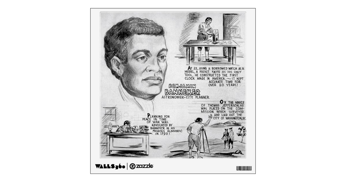 Benjamin Banneker Black American Scientist Wall Decal | Zazzle
