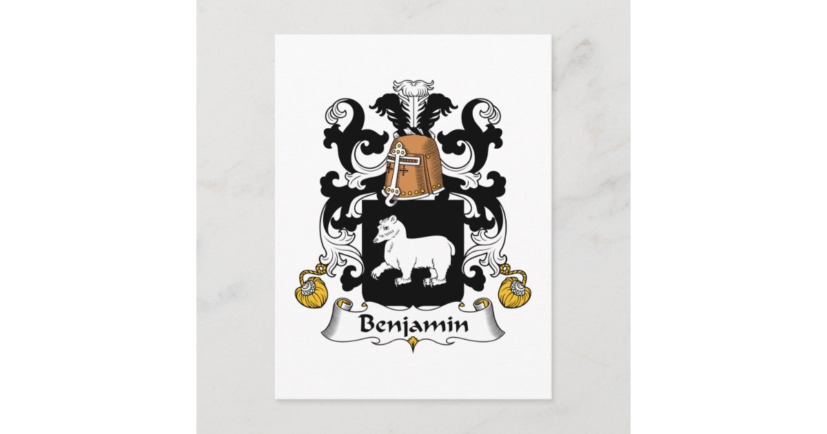 Benjamin Family Crest Postcard | Zazzle