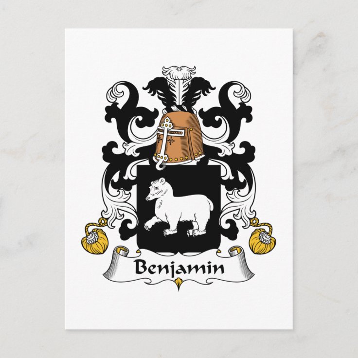Benjamin Family Crest Postcard | Zazzle