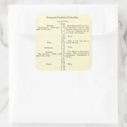 Benjamin Franklin Autobiography Schedule stickers | Zazzle