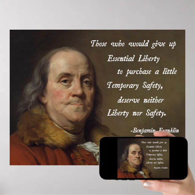 Benjamin Franklin Liberty Poster | Zazzle