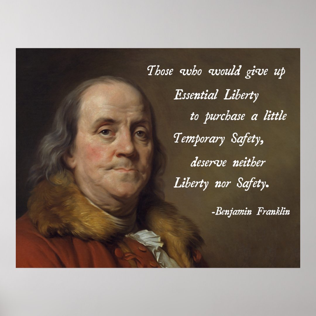 Benjamin Franklin Liberty Poster | Zazzle