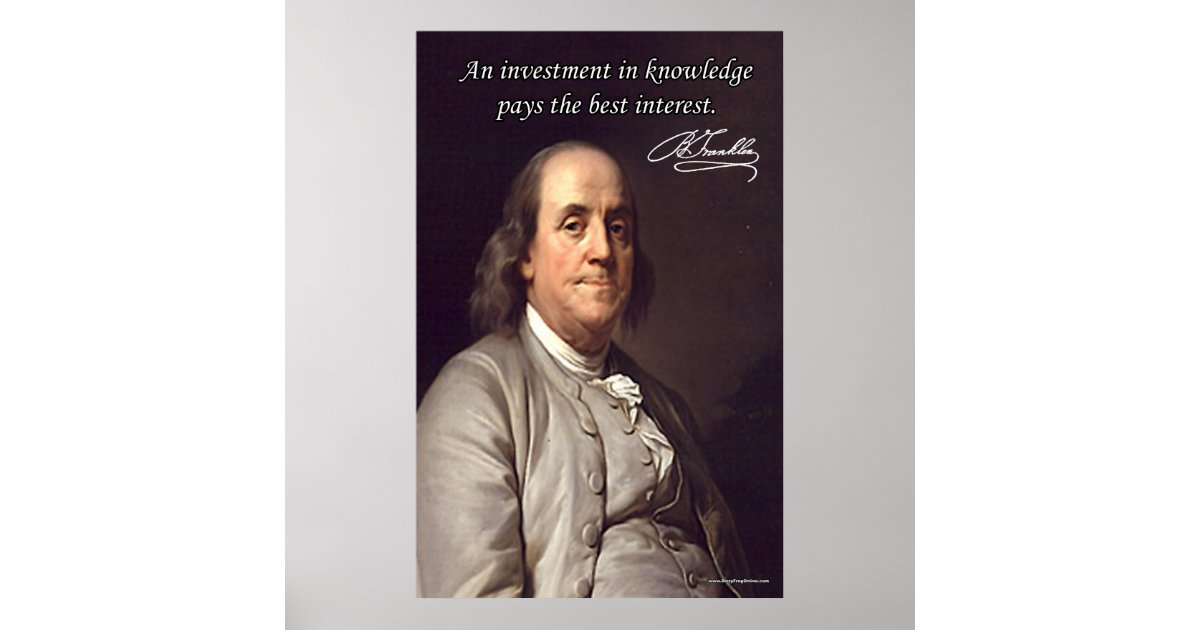 Benjamin Franklin Poster | Zazzle