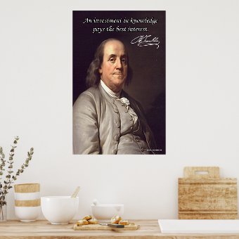 Benjamin Franklin Poster | Zazzle