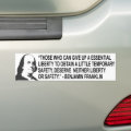 Benjamin Franklin Quote Bumper Sticker | Zazzle