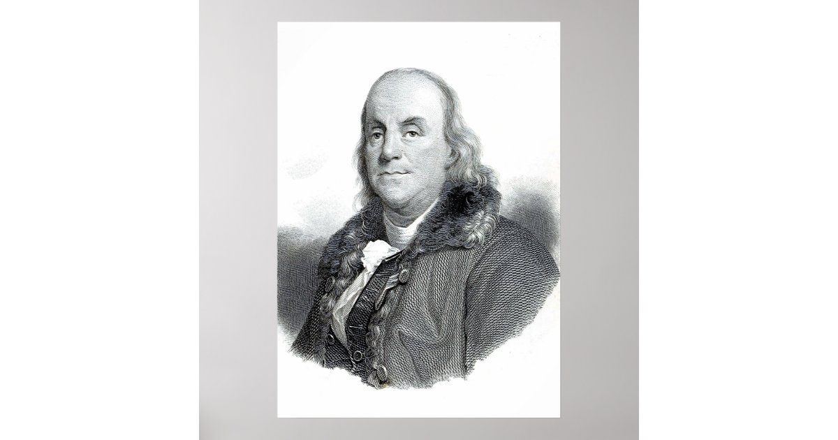 Benjamin Franklin usa president united states amer Poster | Zazzle