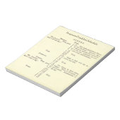 Benjamin Franklin's Schedule Planner notepad | Zazzle
