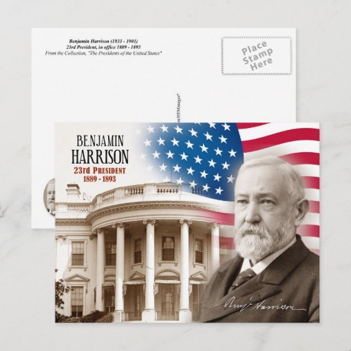 Benjamin Harrison - 23rd President of the U.S. Postcard | Zazzle