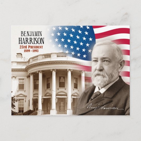 Benjamin Harrison - 23rd President of the U.S. Postcard | Zazzle.com