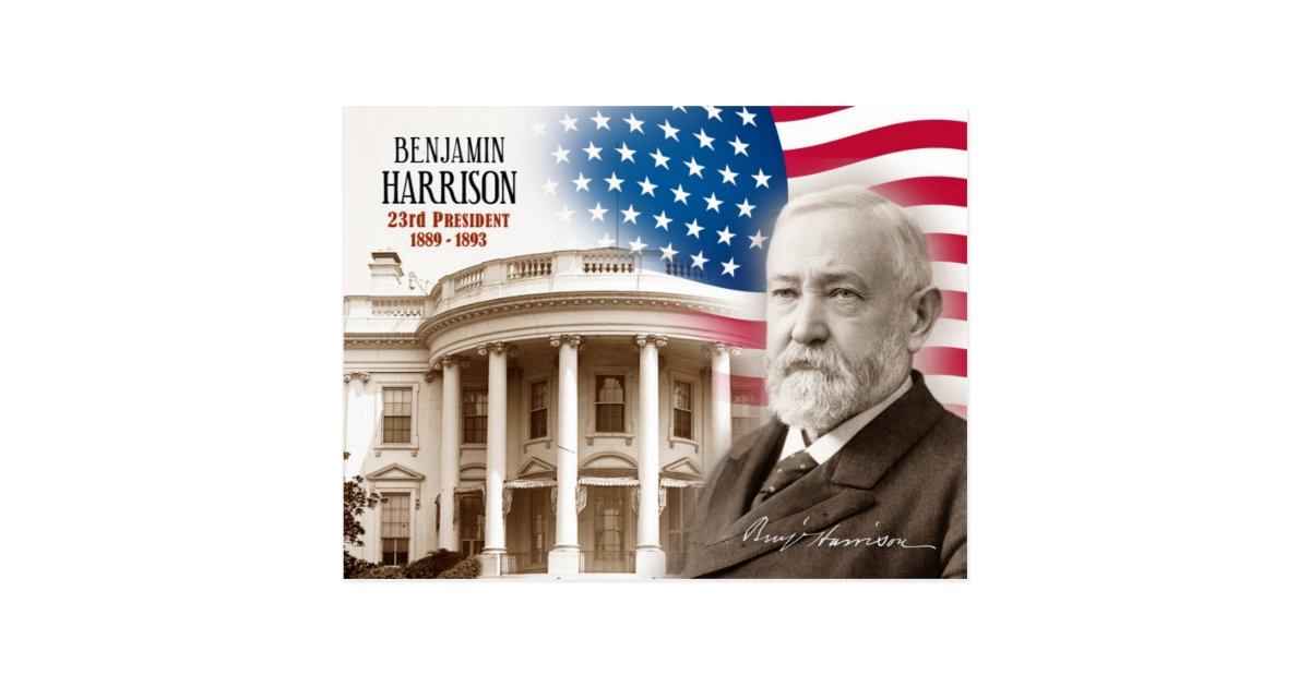 Benjamin Harrison - 23rd President of the U.S. Postcard | Zazzle.com