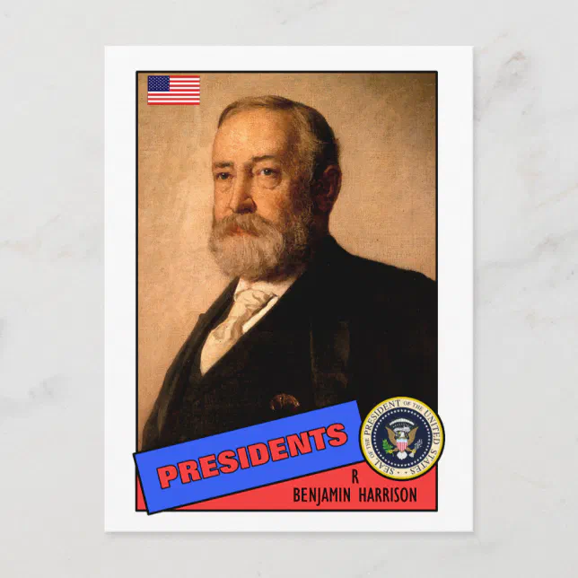Benjamin Harrison Baseball Card | Zazzle