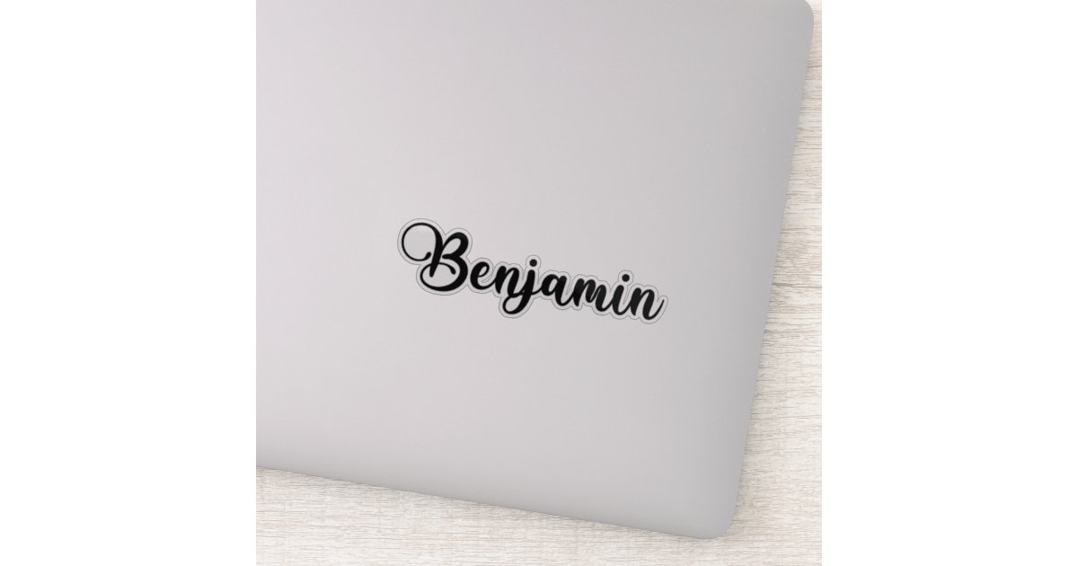 Benjamin Name - Handwritten Calligraphy Sticker | Zazzle