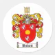 BENNETT FAMILY CREST - BENNETT COAT OF ARMS CLASSIC ROUND STICKER | Zazzle