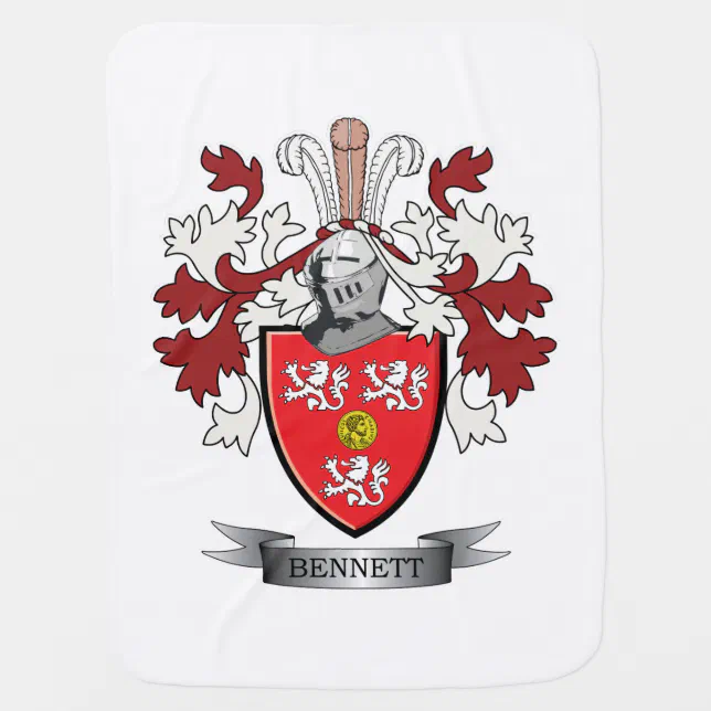 Bennett Family Crest Coat of Arms Baby Blanket | Zazzle