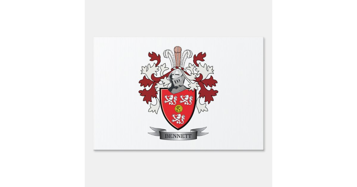Bennett Family Crest Coat of Arms Sign | Zazzle