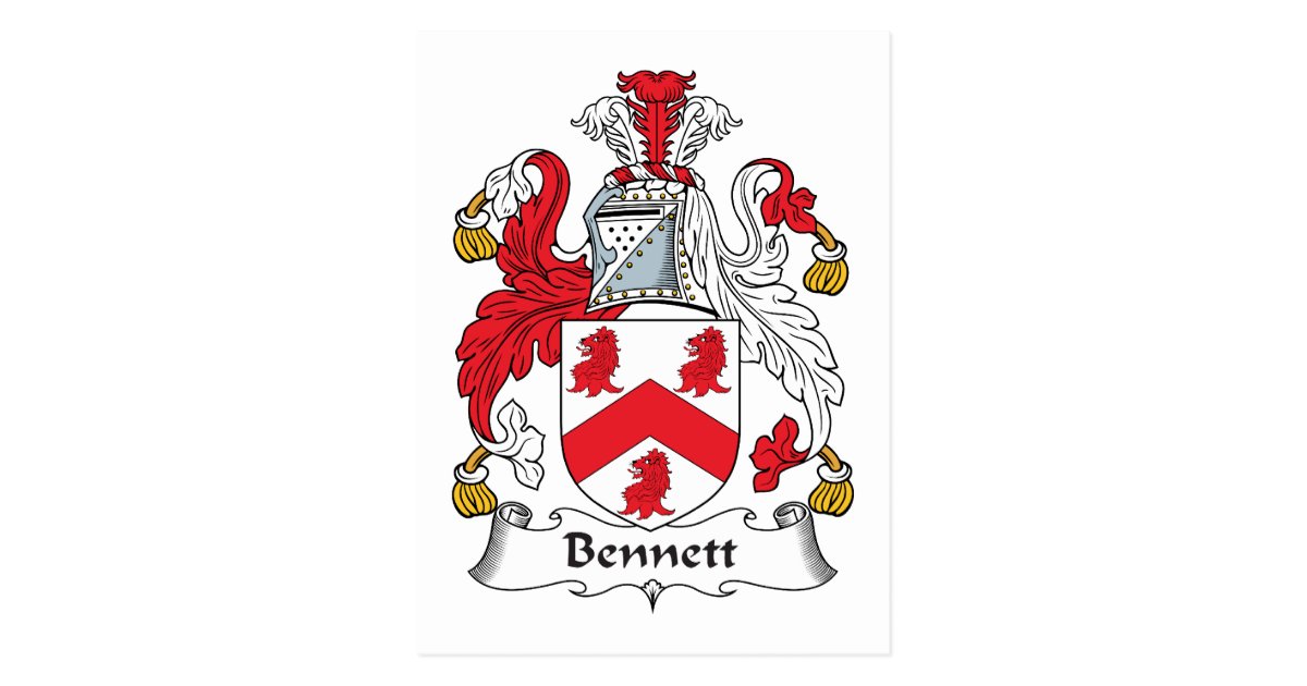 Bennett Family Crest Postcard | Zazzle.com