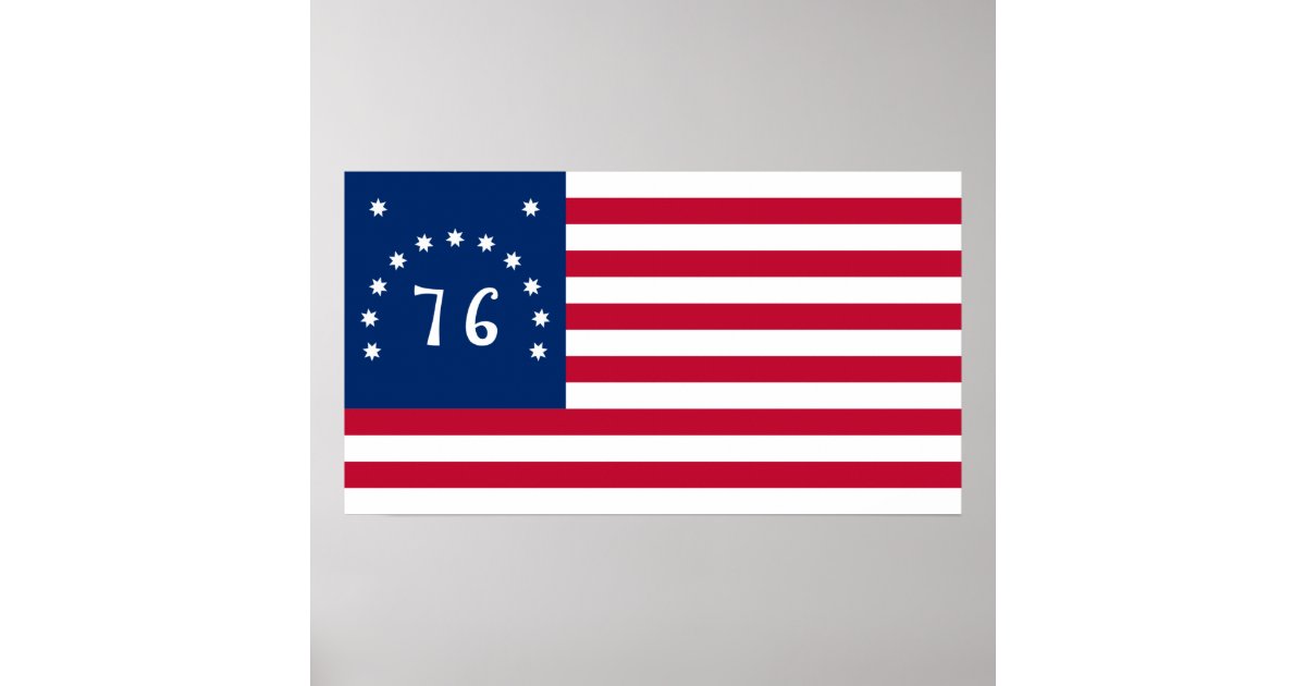 Bennington's Banner: The 76 American Battle Flag Poster | Zazzle