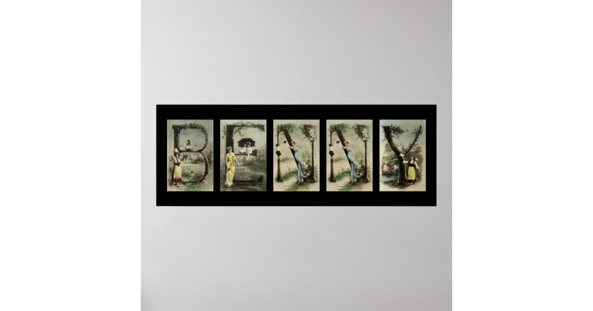 BENNY Alphabet Letter Name Art Poster | Zazzle
