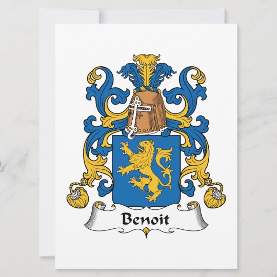 Benoit Family Crest | Zazzle.com