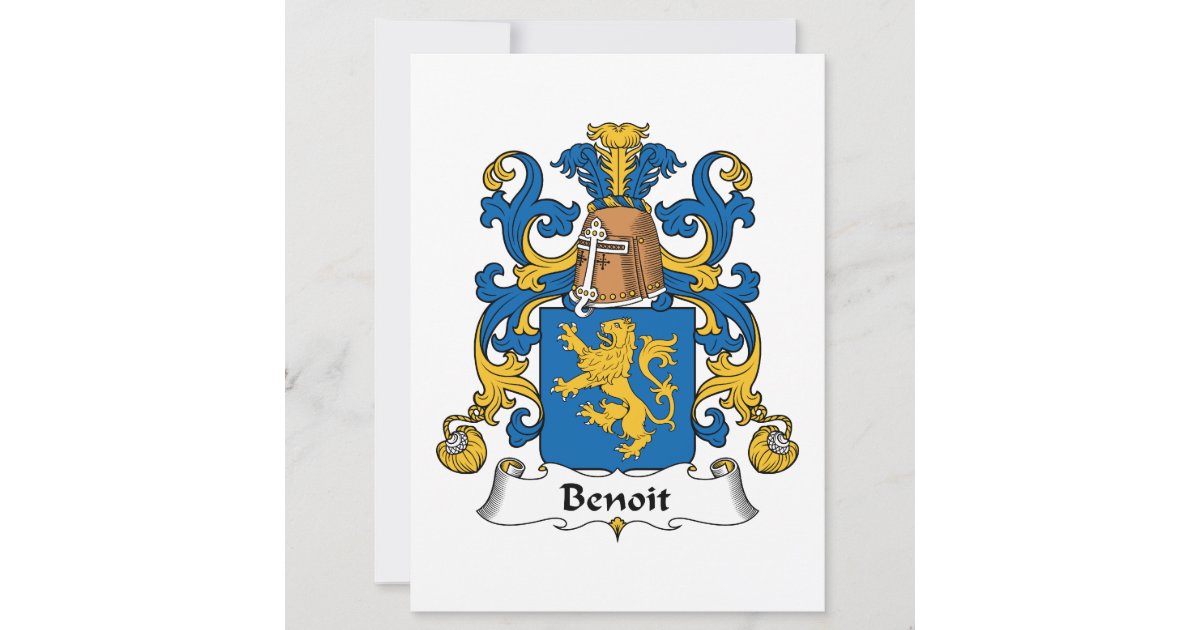 Benoit Family Crest | Zazzle
