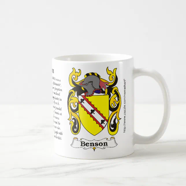 Benson Coat of Arm mug | Zazzle