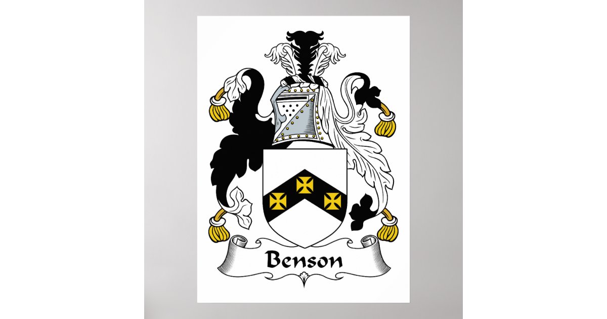 Benson Family Crest Poster | Zazzle