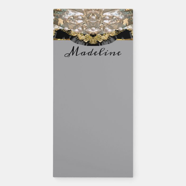 Bentley Beautiful Elegant Monogram Magnetic Notepad | Zazzle.com