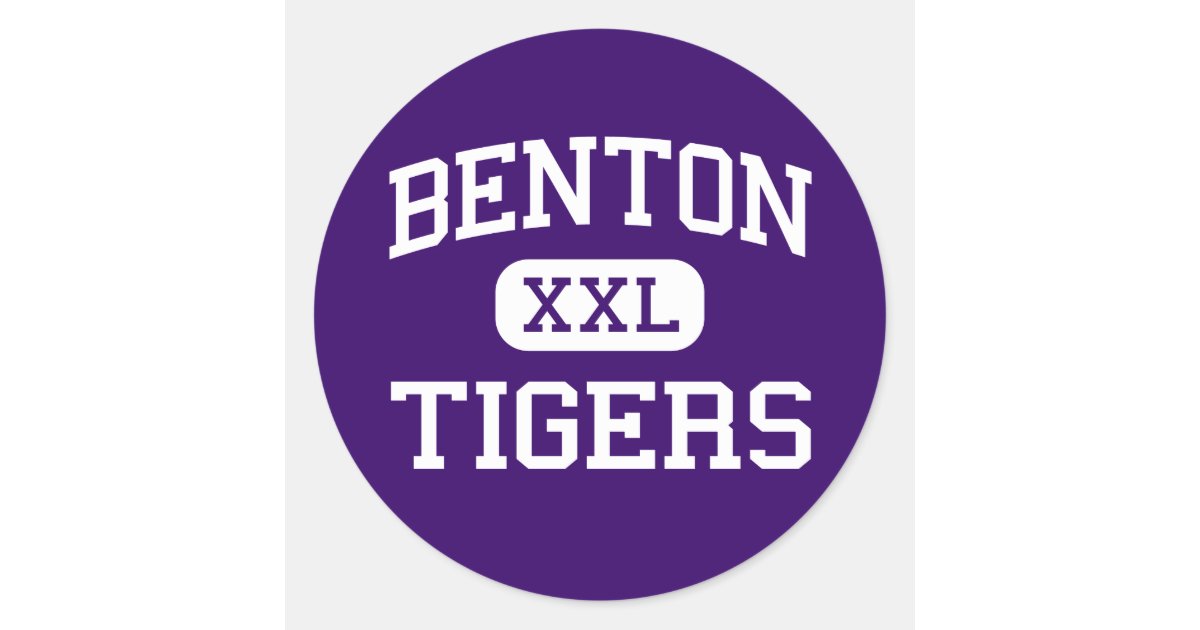 Benton - Tigers - High School - Benton Louisiana Classic Round Sticker ...