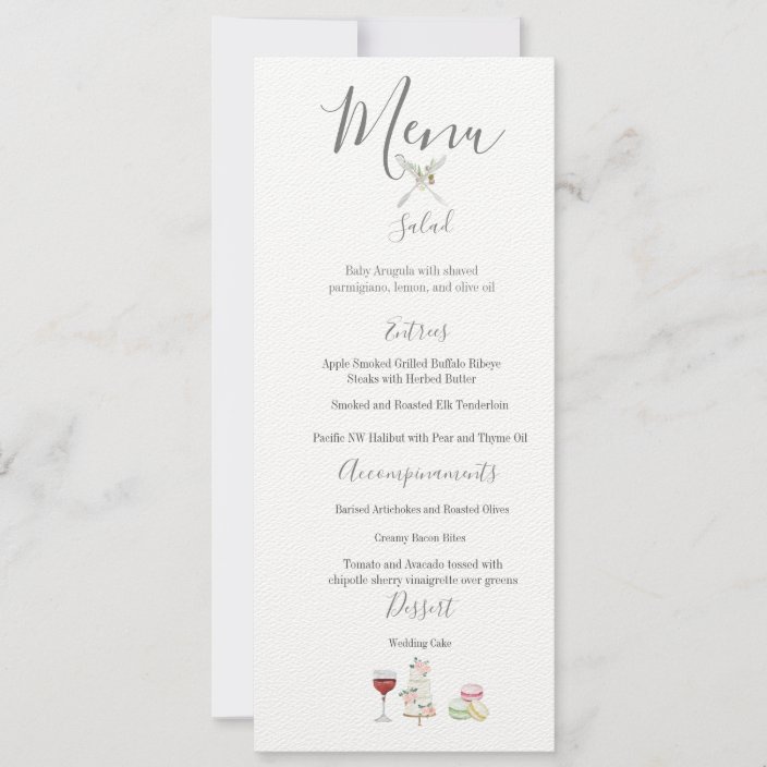 Benvenuti Italia Wedding Menu | Zazzle.com