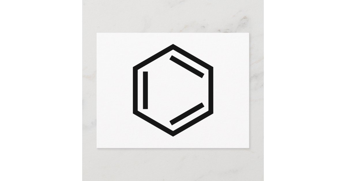 BENZENE RING SYMBOL POSTCARD | Zazzle