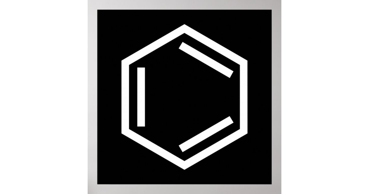 BENZENE RING SYMBOL POSTER | Zazzle