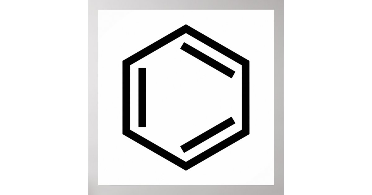 BENZENE RING SYMBOL POSTER | Zazzle