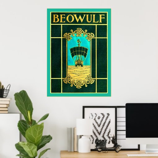 Beowulf ~ Vintage Book Cover Poster | Zazzle