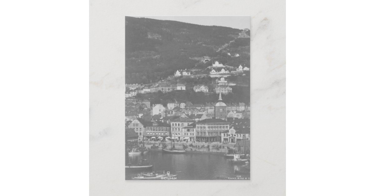 Bergen, Norway Vintage Postcard | Zazzle
