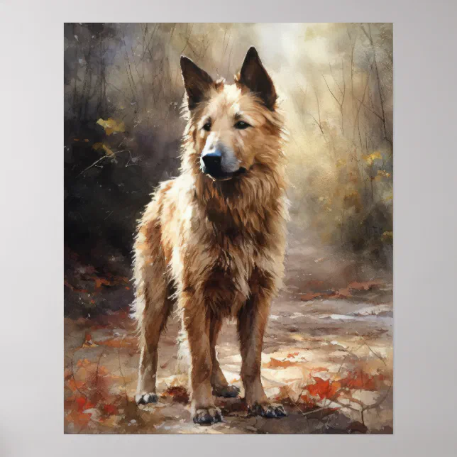 Berger Picard Dog Art Print Poster | Zazzle
