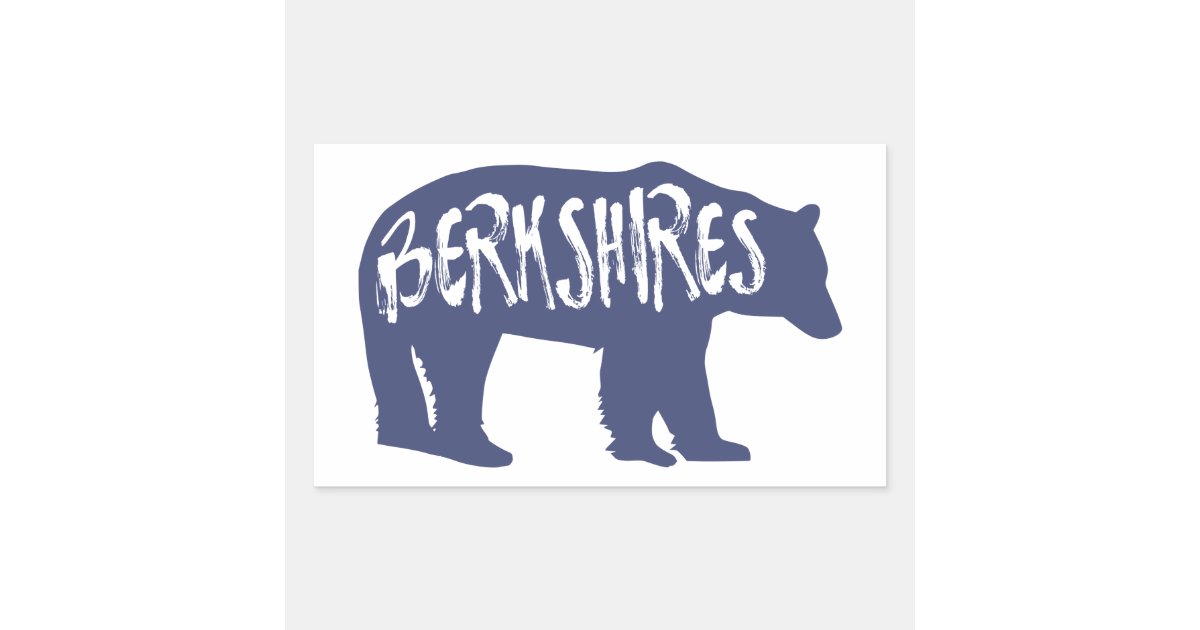 Berkshires Bear Rectangular Sticker | Zazzle