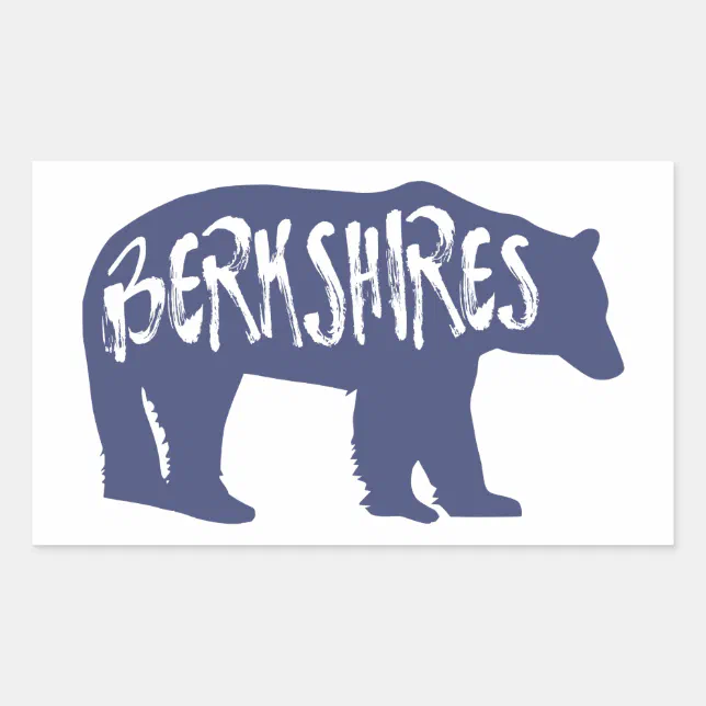 Berkshires Bear Rectangular Sticker | Zazzle