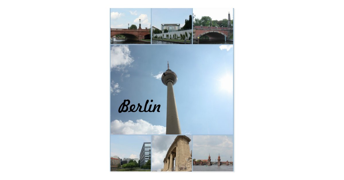 Berlin Architecture Photo Collage Postcard | Zazzle.com