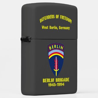 Berlin Brigade Lighter (with Yellow Lettering) | Zazzle