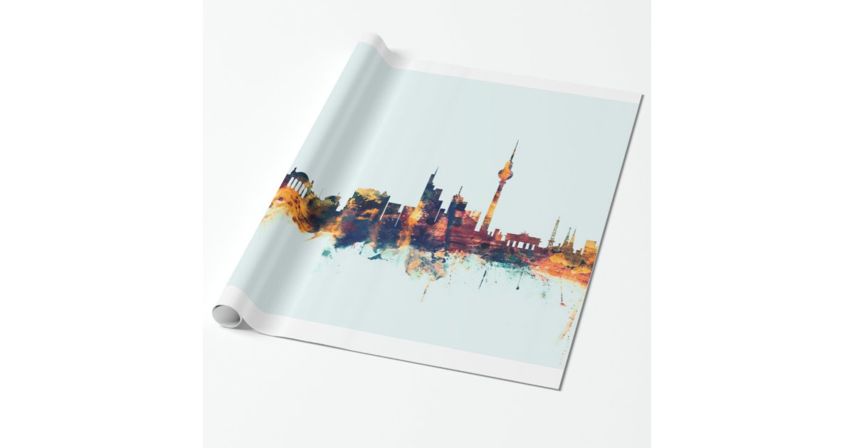 Berlin Germany Skyline Wrapping Paper | Zazzle