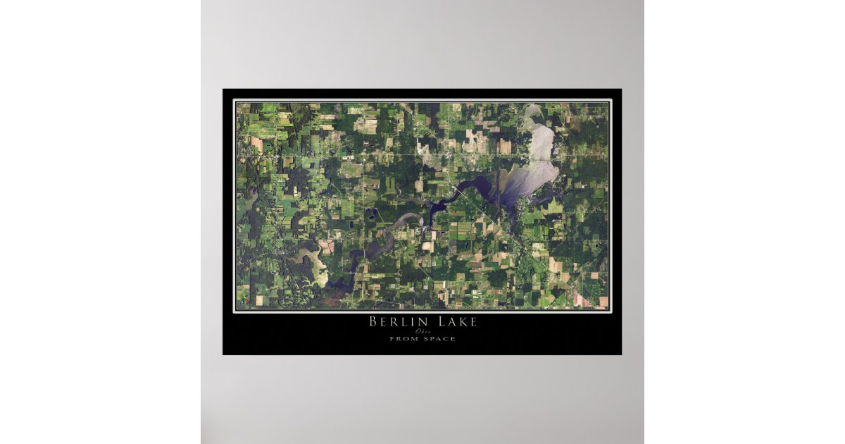 Berlin Lake Ohio Satellite Poster Map | Zazzle