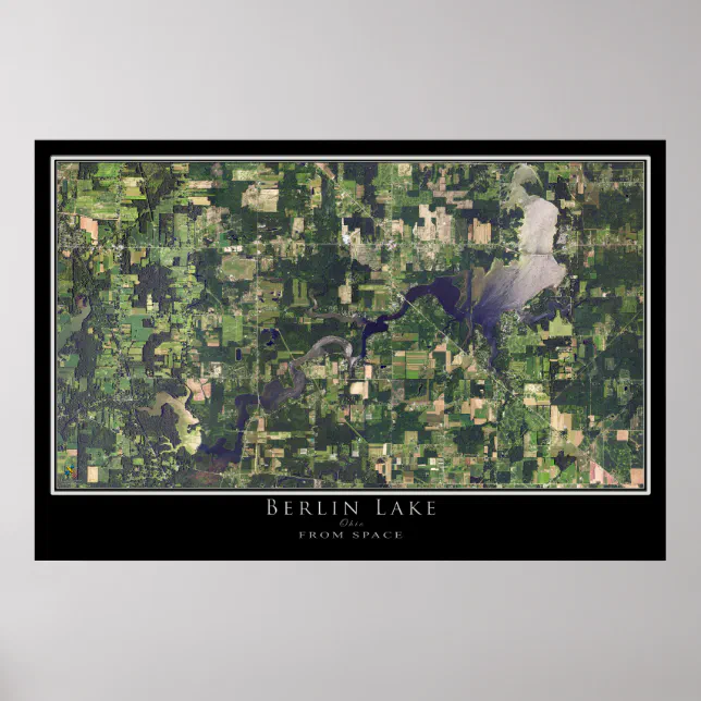 Berlin Lake Ohio Satellite Poster Map | Zazzle