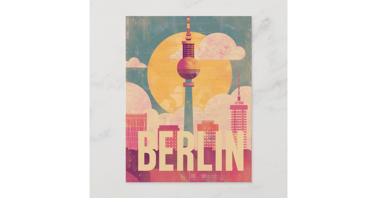 Berlin retro postcard | Zazzle