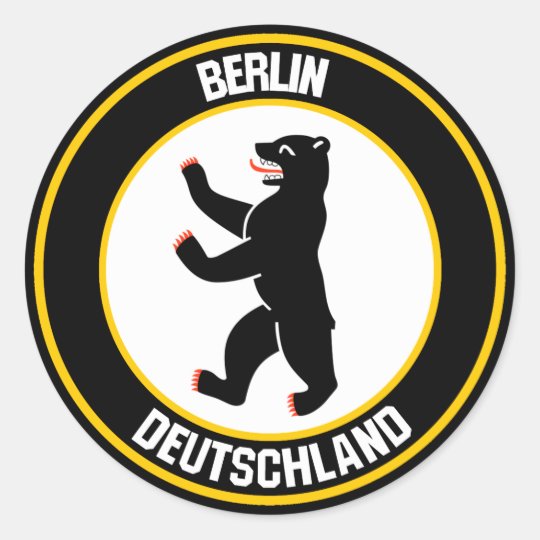 Berlin Round Emblem Classic Round Sticker | Zazzle.com