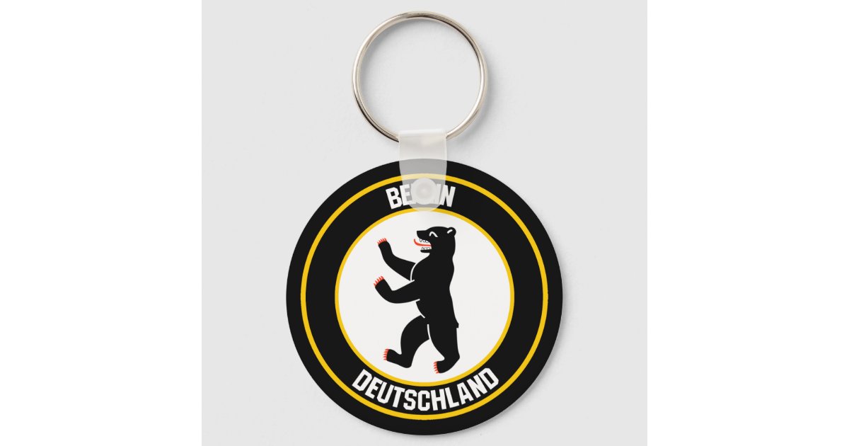 Berlin Round Emblem Keychain | Zazzle