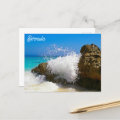 Bermuda Blue Ocean Rocky Beach Travel Photo Postcard | Zazzle