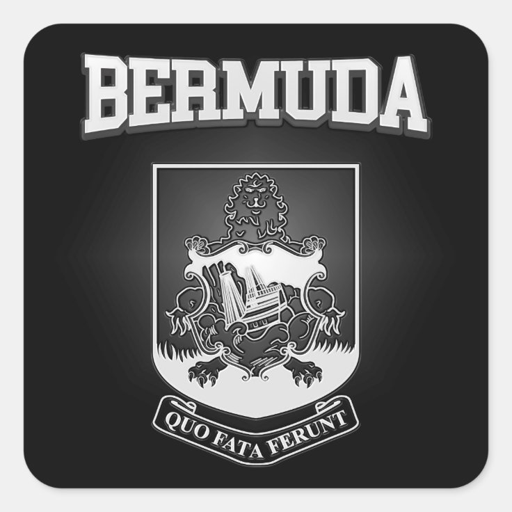 Bermuda Coat of Arms Square Sticker | Zazzle